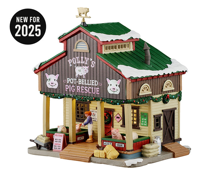 Polly's Pot-Bellied Pig Rescue - Lemax – Vintage Villages