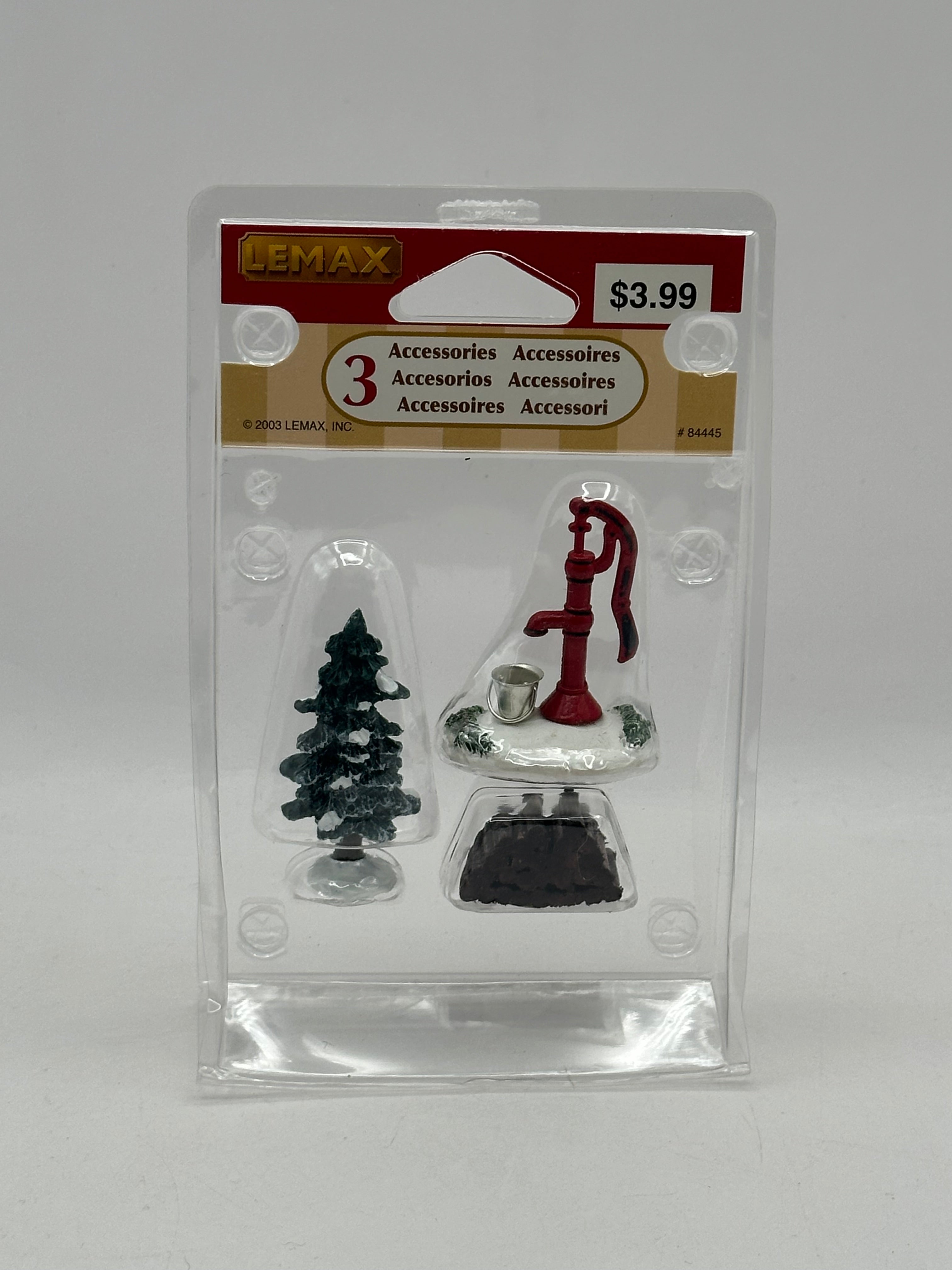 Lemax Water Pump, Tree & Firewood (Set of 3) – Vintage Villages