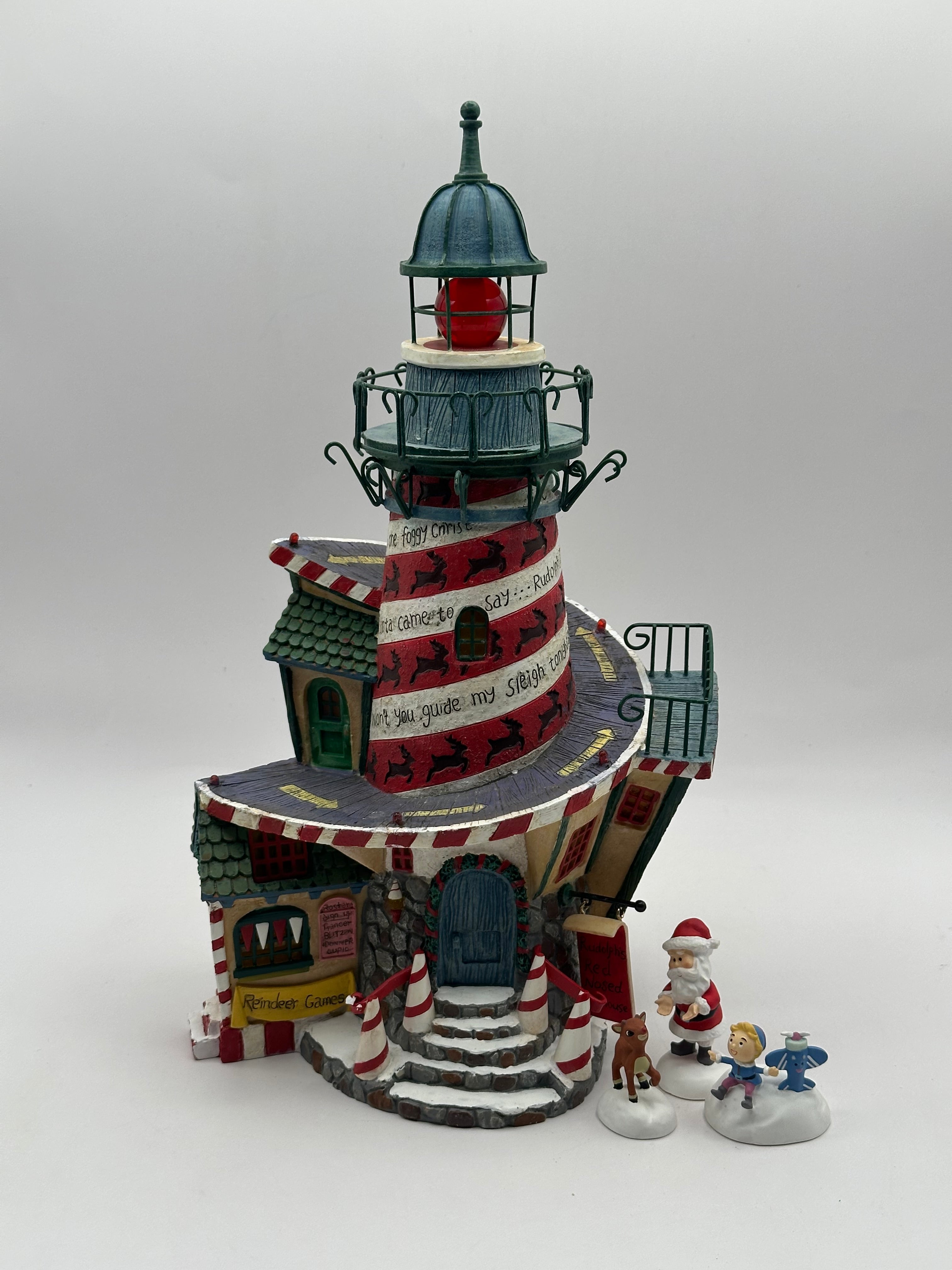 Dept 56 Storybook Village Collection Rudolph’s Red-Nosed Lighthouse ...
