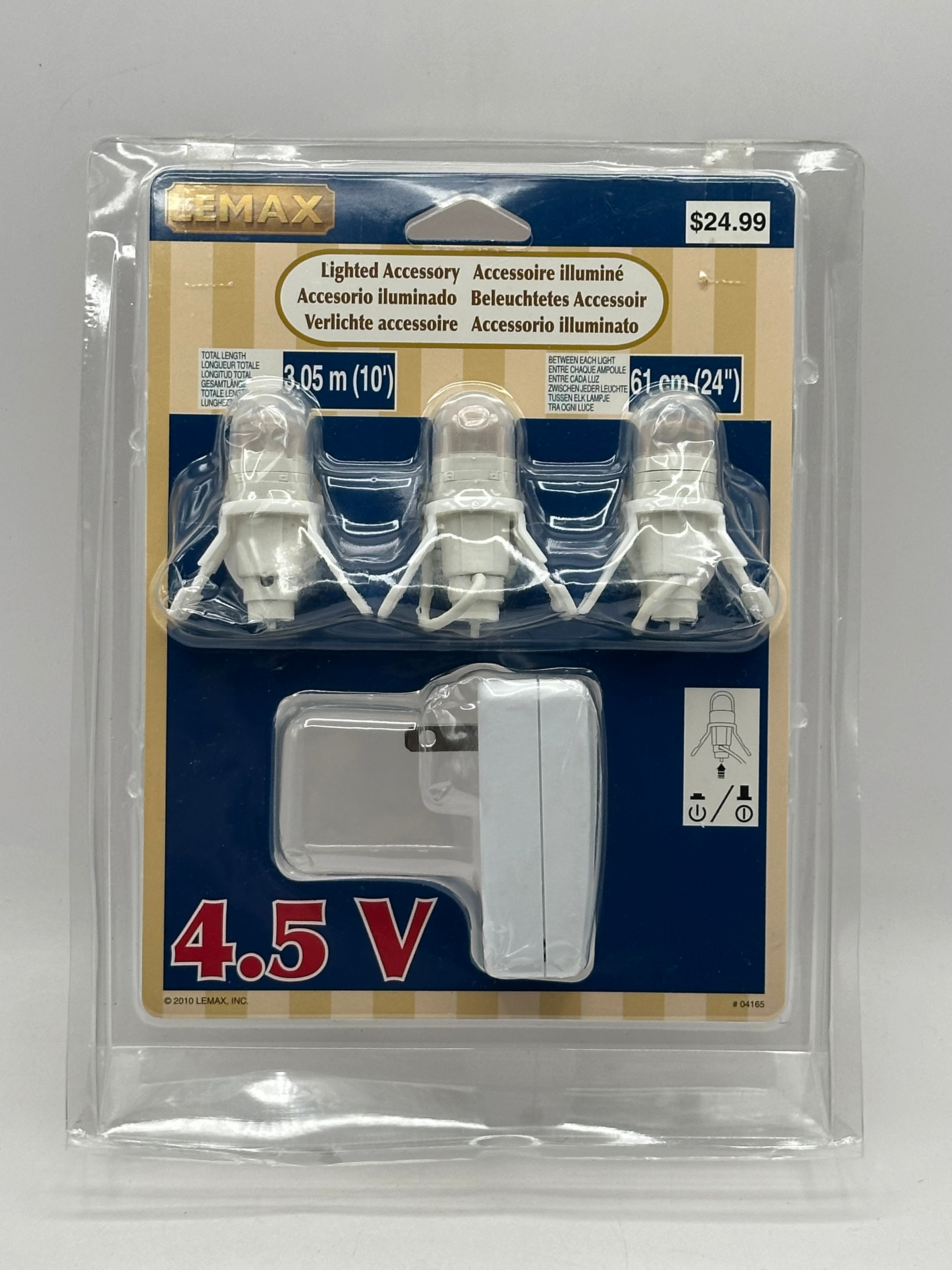 Lemax 3 LED Light Cord & 4.5 Volt Adapter – Vintage Villages