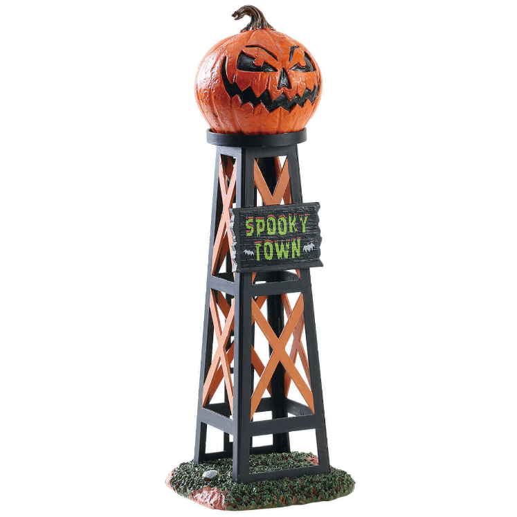 Lemax Spooky Town - Evil Pumpkin Water Tower – Vintage Villages