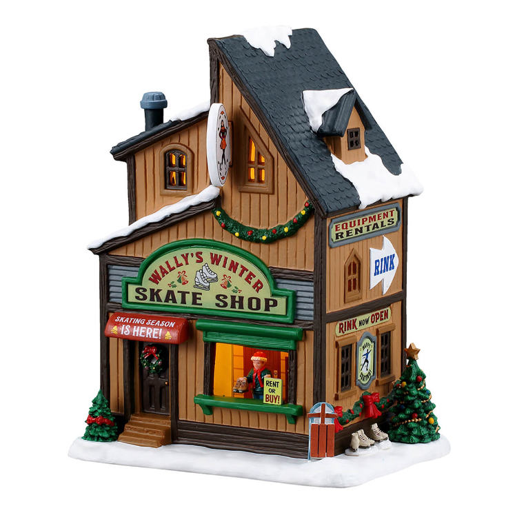 Lemax - Wally's Winter Skate Shop – Vintage Villages